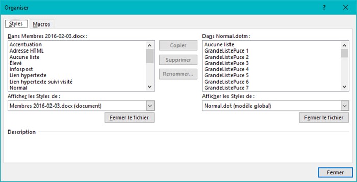 W1 - Les modèles de documents Word